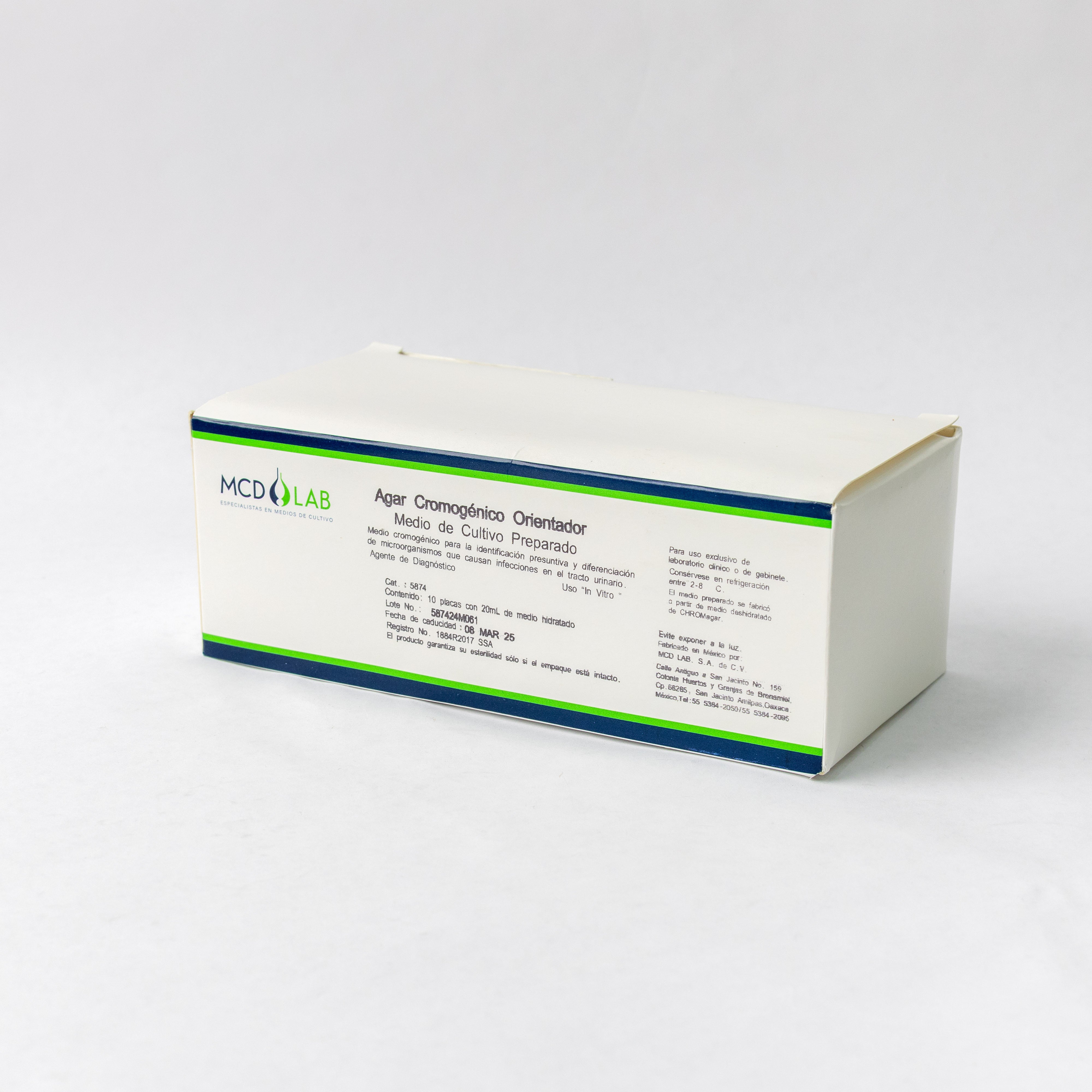 MCD LAB - AGAR CROMOGENICO ORIENTADOR C/10 PLACAS – Reactech
