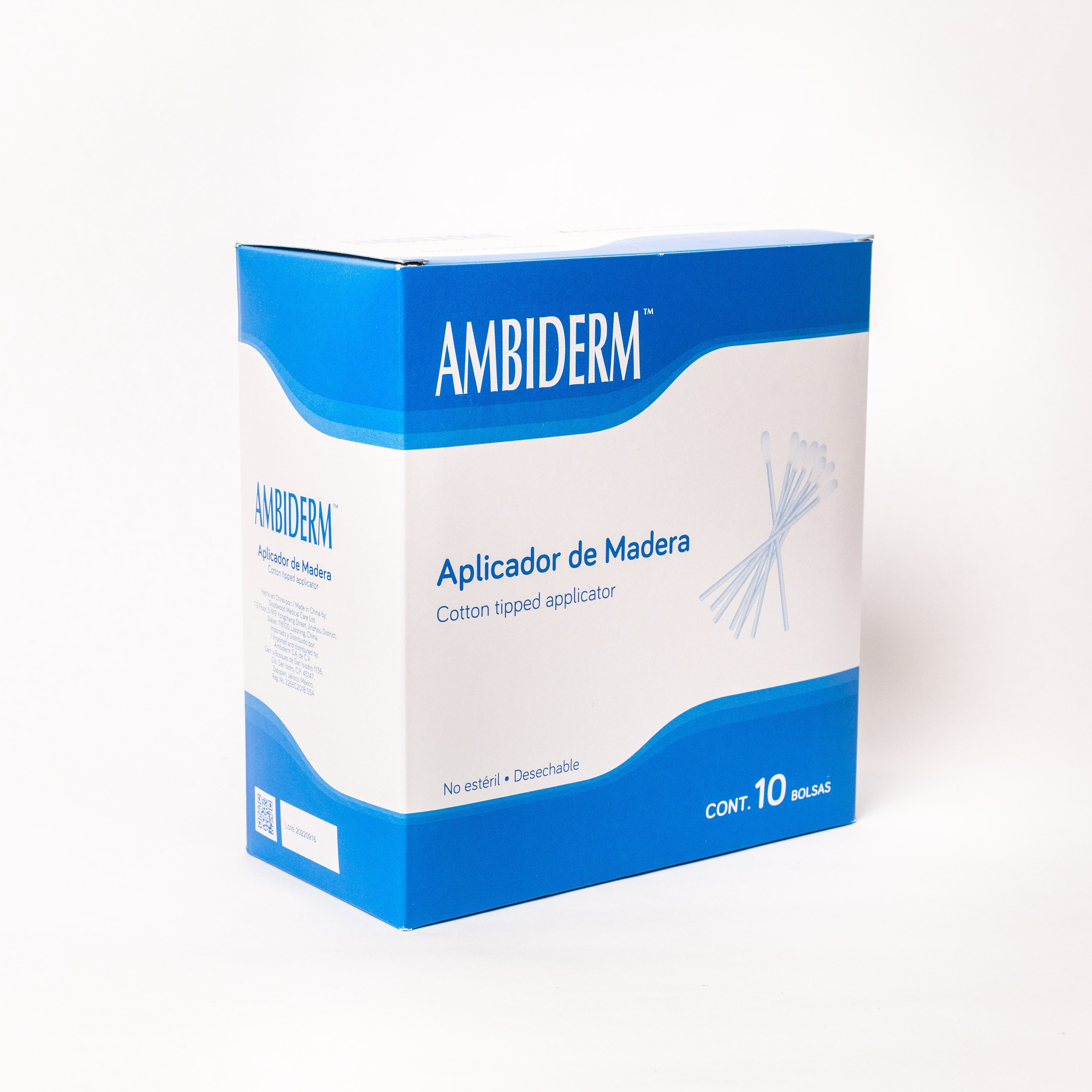AMBIDERM - APLICADOR DE MADERA CON ALGODON C/100 – Reactech