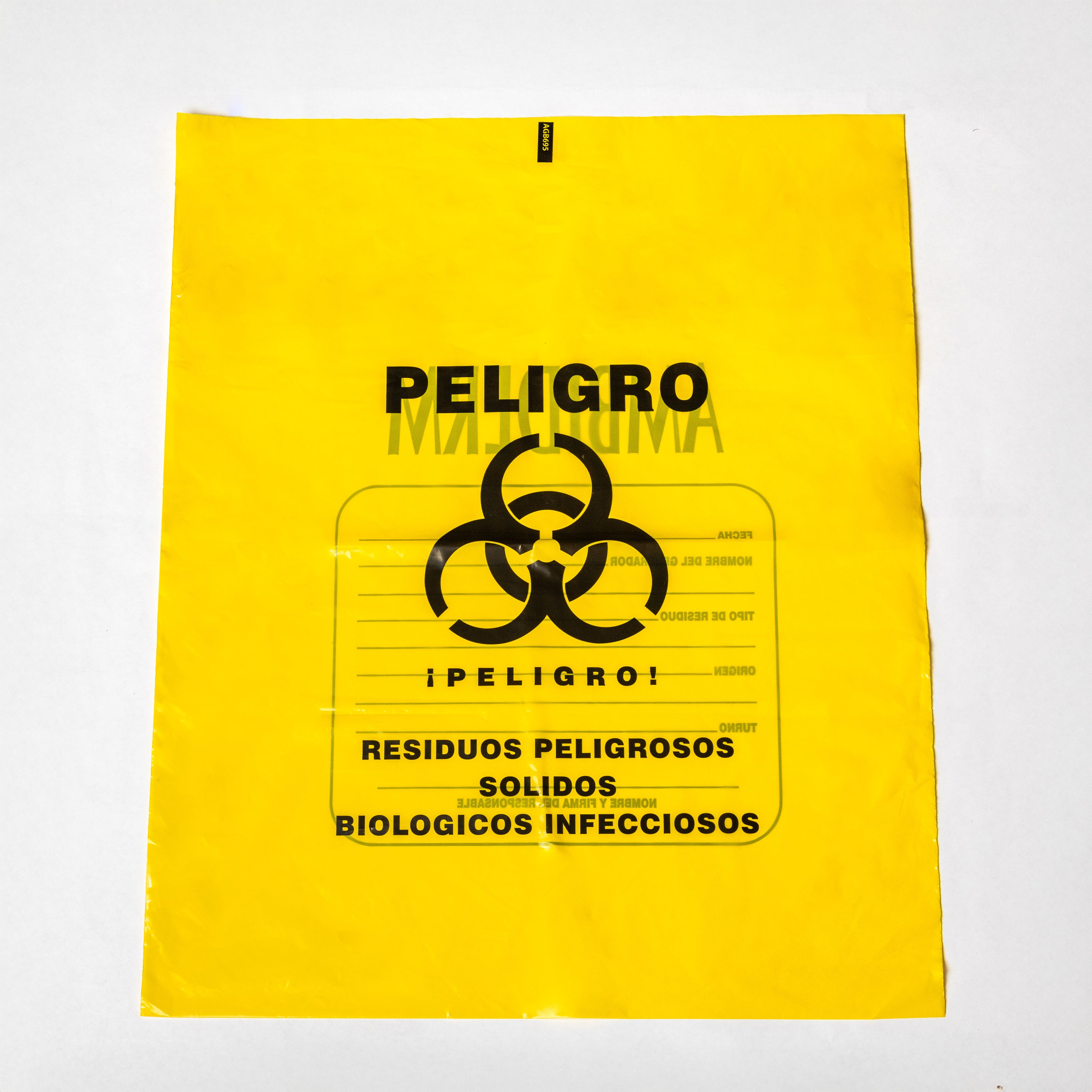AMBIDERM - BOLSA AMARILLA RESIDUOS BIOLOGICO INFECCIOSO 50x60 – Reactech