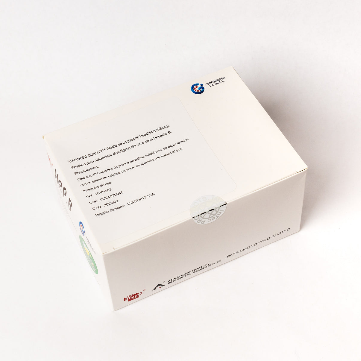 Prueba de un paso Hepatitis B – Reactech