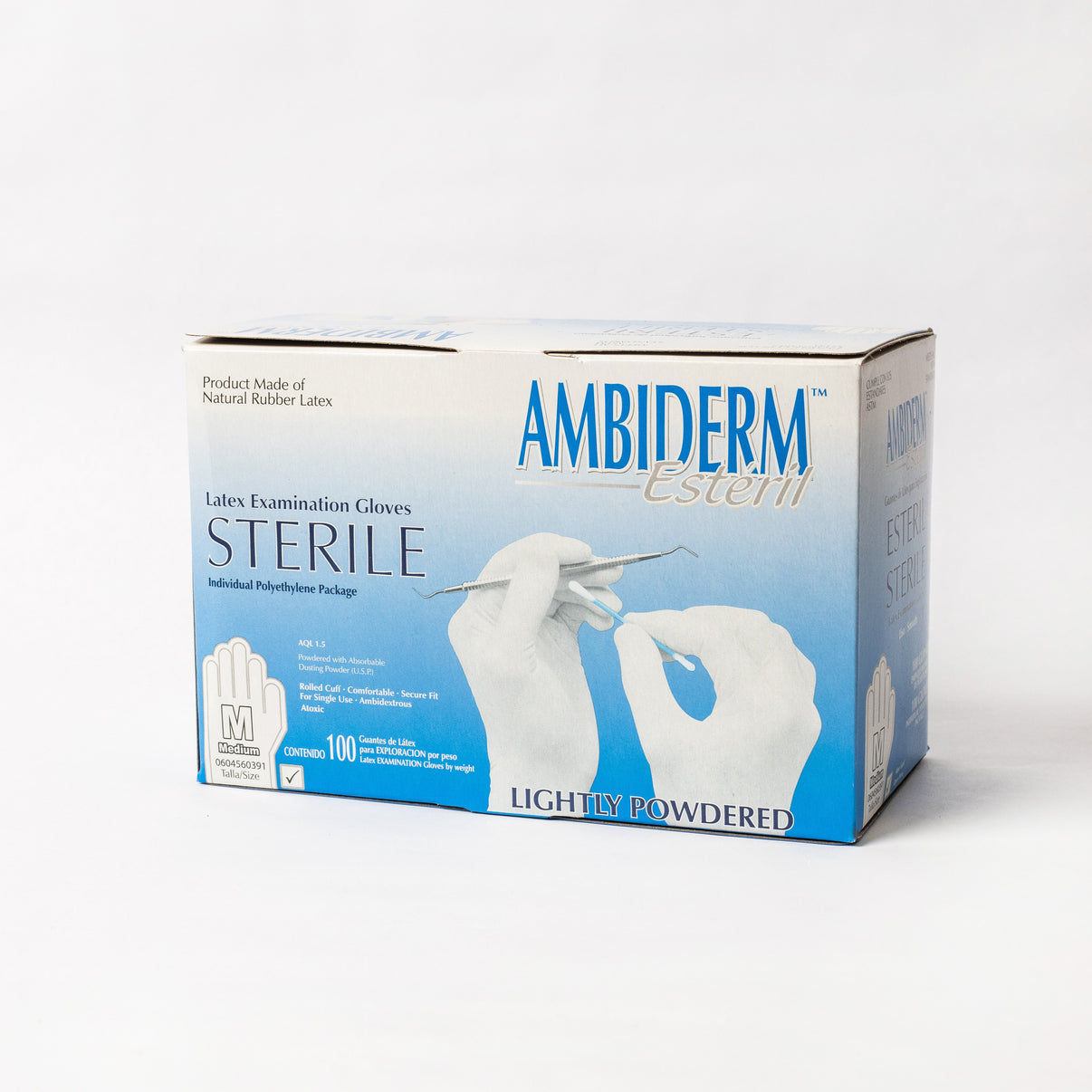 AMBIDERM - GUANTE LATEX ESTERIL M C /100 – Reactech