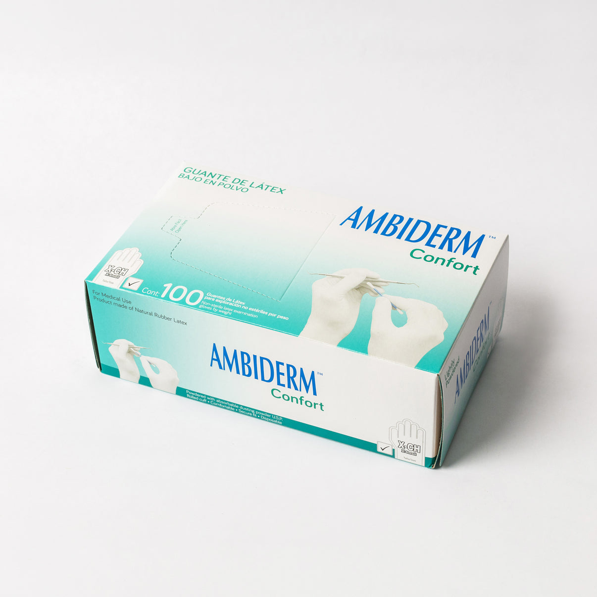 AMBIDERM - GUANTE LATEX CONFORT XCH C/100 – Reactech